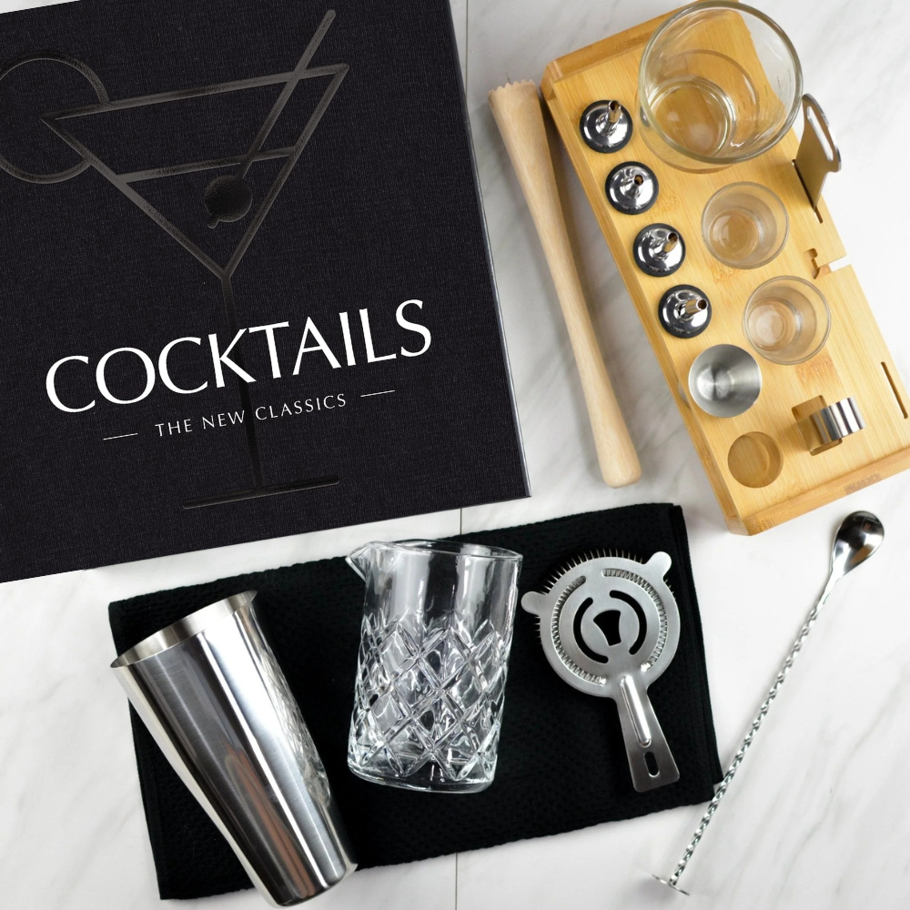 The Entertainer’s Home Bar Set | Gift Basket Dropshipping – Apple ...